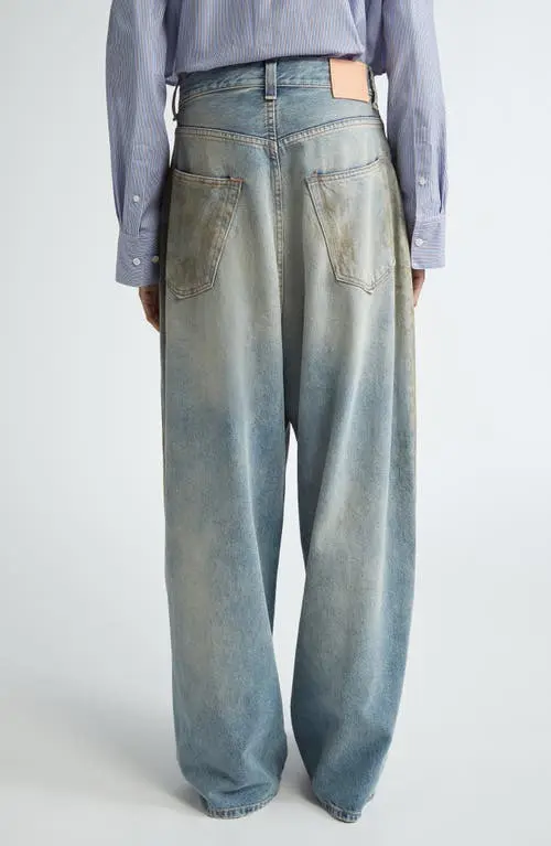 Acne Studios 2023 Penicillin Super Baggy Fit Jeans - Mid Blue